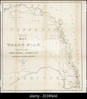 Maps of Pacific wagon roads, 1859 Stock Photo - Alamy