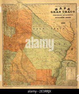 Mapa del Gran Chaco y provincias adyacentes Stock Photo - Alamy
