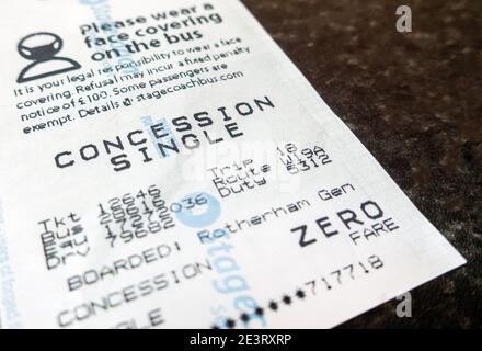 Senior person's OAP bus pass concessionary travel card with photo from ...