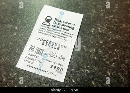 Senior person's OAP bus pass concessionary travel card with photo from ...