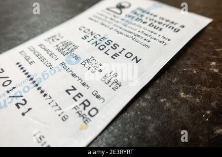 Senior person's OAP bus pass concessionary travel card with photo from ...