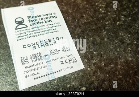 Senior person's OAP bus pass concessionary travel card with photo from ...