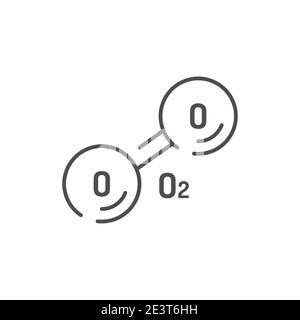 Air formula chemistry color line icon. Sign for web page, mobile app ...