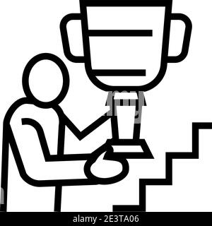 self-realization people value line icon vector illustration Stock ...