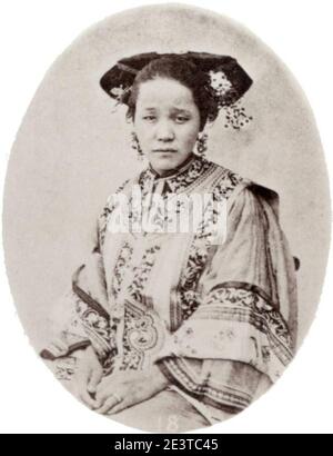Manchu or Tatar lady, circa 1868 (Vintage.es) 03 Stock Photo - Alamy