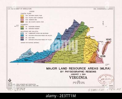 Land resource regions and major land resource areas, Mississippi Stock ...