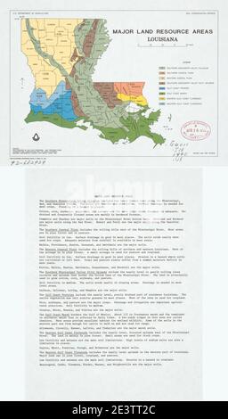 Major land resource areas, Louisiana statewide study Stock Photo - Alamy