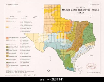 Major land resource areas, Texas Stock Photo - Alamy