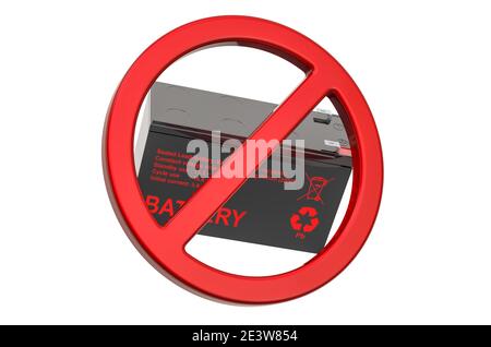 Forbidden sign with UPS. 3D rendering isolated on white background ...