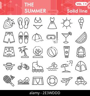 summer sun line style icon Stock Vector Image & Art - Alamy