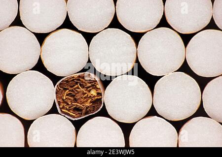 Stacked Filter Cigarettes, Macro Closeup Pattern, Smoking Addiction ...