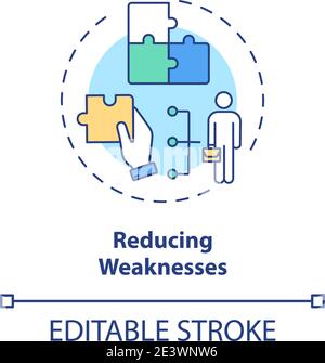 Reducing weakness concept icon Stock Vector Image & Art - Alamy
