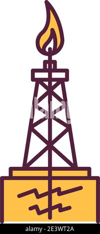 Fossil energy RGB color icon Stock Vector Image & Art - Alamy