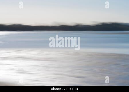 Motion blur beach and bay scenes ideal for calming or backgrounds and ...