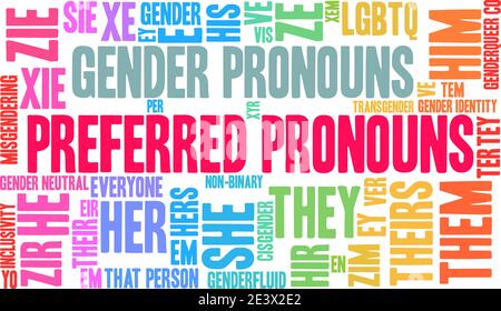 Preferred Pronouns on a white background Stock Vector Image & Art - Alamy