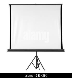 Projector screen isolated on white background. Projector screen ...