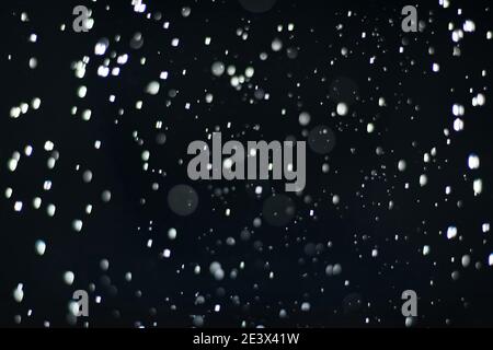 Texture snow, snow overlay on black background Stock Photo - Alamy