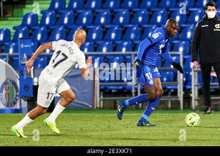Allan Nyom of Getafe CF in action during the Spanish League, LaLiga EA ...