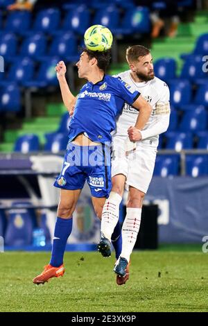 Jaime Mata of Getafe CF during the Liga match between Getafe CF and ...