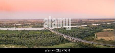 Pentele bridge across river Danube to connect Dunavecse with Kisapostag ...