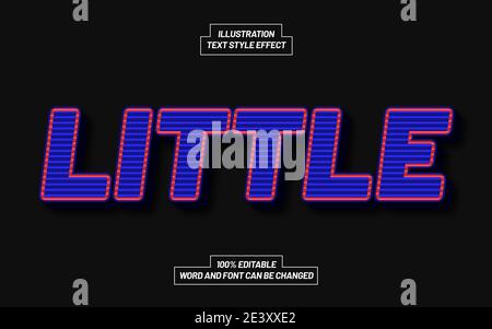 Editable text effect - little style Stock Vector Image & Art - Alamy