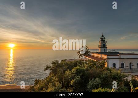 CALELLA LIGHTHOUSE (© MARIA PARELLADA 1859) PLATJA DE CALELLA COSTA DEL ...