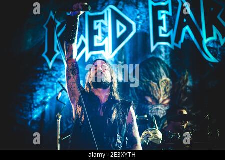 ITALY, ROMAGNANO SESIA, 2014: Stu Block, singer of the American heavy ...