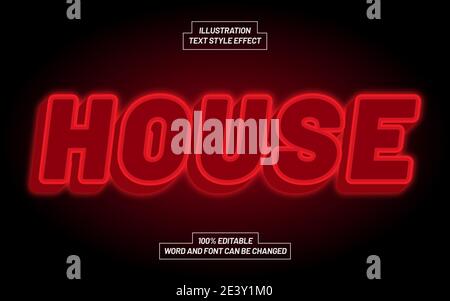 House Text Style Effect Stock Vector Image & Art - Alamy