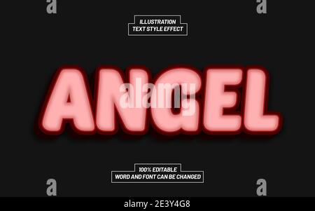 Angel 3D editable text effect template. Style premium free font license ...