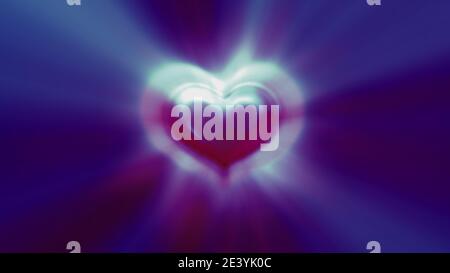 Heart Neon Glow light ray, illustration render Stock Photo - Alamy
