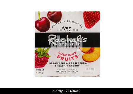 Pack of Rachel's organic Luscious Fruits naturally bio-live yogurts ...