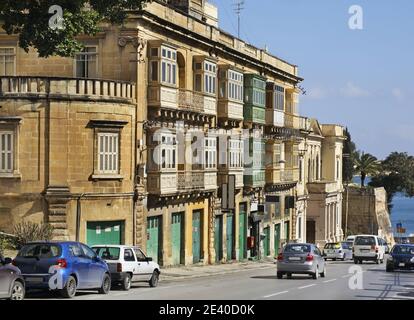 Balcony in Floriana. Malta Stock Photo - Alamy