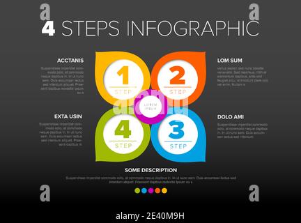 Infographic circles with 6 steps, arrows. Line vector template. Can be ...