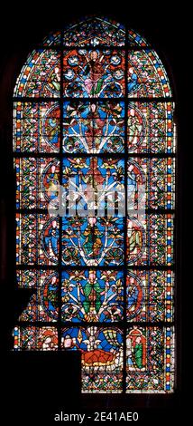 'The Tree of Jesse' is a medieval stained-glass window in the Buurkerk ...