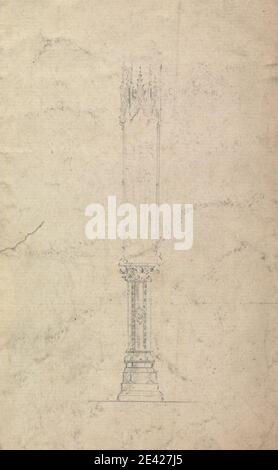 Design for a Gothic Candlestick by Augustus Pugin Stock Photo - Alamy