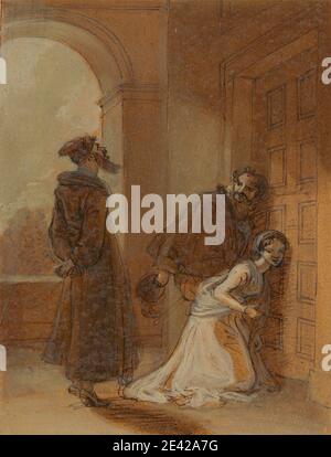 Feste, as Sir Topas, addressing Malvolio 1822 by Robert Smirke Stock ...