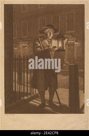 Night Watchman 1776 by John Bogle Stock Photo - Alamy