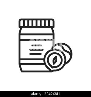 Hazelnut paste color line icon. Isolated vector element Stock Vector ...