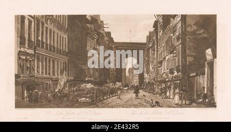 View of the Gate of St. Denis 1803 by Frederick Christian Lewis Stock ...