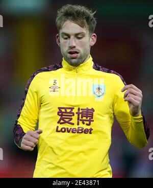 Burnley's Charlie Taylor warming up prior to kick-off during the ...