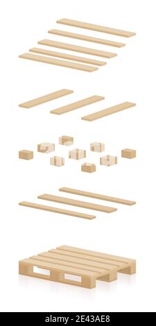 Wooden pallet. Isolated Stock Photo - Alamy