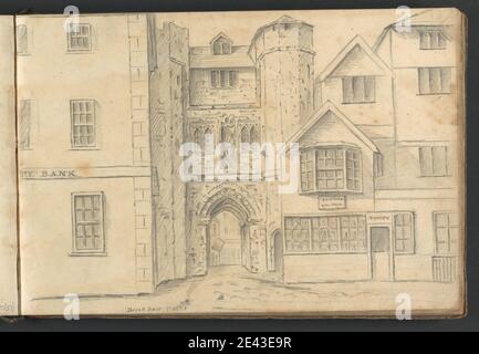 Broad Gate, Exeter by William Brockedon Stock Photo - Alamy