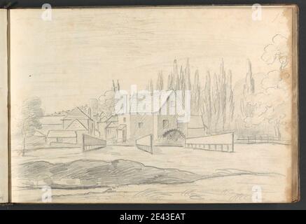 Totnes Mill by William Brockedon Stock Photo - Alamy