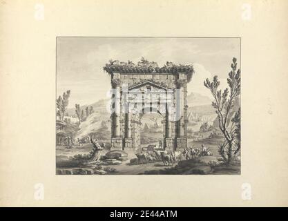 Arch of Trajan Mactar Modern Makther set in Landscape circa 1768 by ...