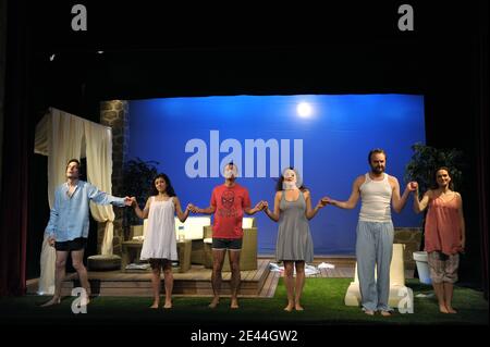 Yannick Mazzilli and Clement Michel perform during the curtin call of ...