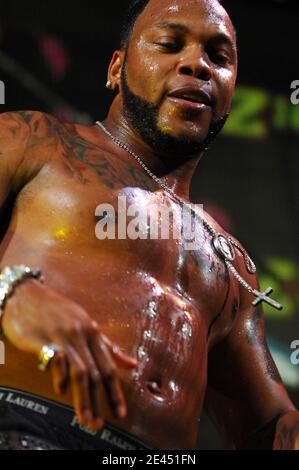 Flo Rida performs on stage during 3 to 5 on Ocean Drive as part of ...