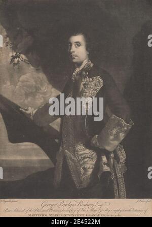 A portrait of Admiral George Bridges Rodney, a British naval officer ...