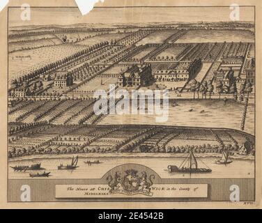 An illustration of Chiswick House in Middlesex from Brayley's 1820 ...