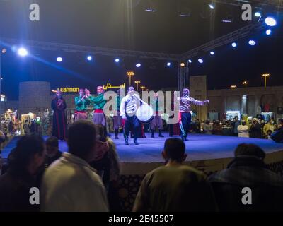 Live performance of Jordanian traditional Dabke dance and art in Sheikh ...