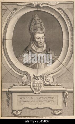 William Waynfleet, Bishop of Winchester 1743 by Jacobus Houbraken Stock ...